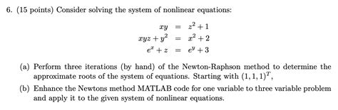6 15 Points Consider Solving The System Of
