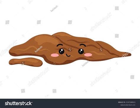 Cute Poop Excrement Bristol Scale Chart Stock Vector Royalty Free