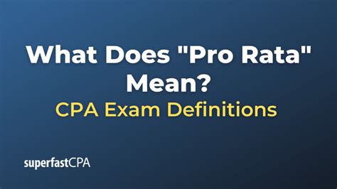What Does “pro Rata” Mean Superfastcpa Cpa Review
