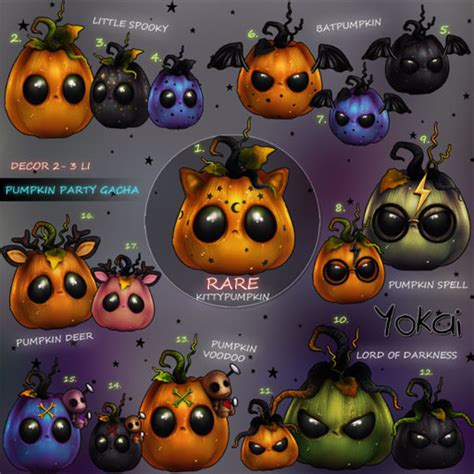 Second Life Marketplace 1 Yokai Pumpkin Party Kittypumpkin Rare