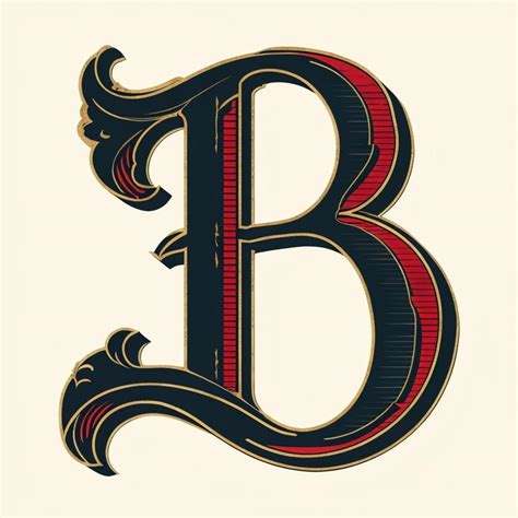 Textured Newspaper Letter B Art Against Gradient Background Monogram