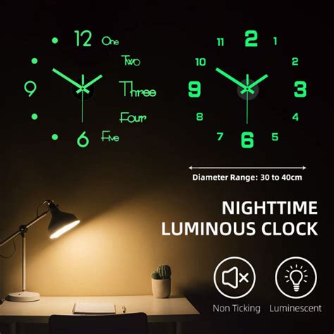 3d Wall Clock Minimalist Fashion Style Design Adhesive Sticker