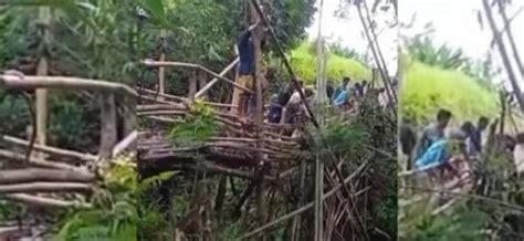 Kacang Lupa Kulit Warga Desa Cinoyong Kesal Jembatan Leuwi Panoongan