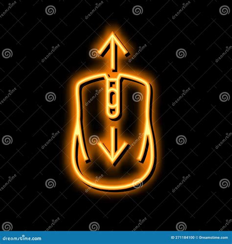 Mouse Scroll Up Icon In Glass Sphere Buttons Vector Illustration