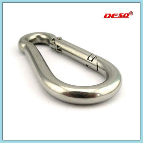 China 6mm Lifting Forged Stainless Steel Snap Carabiner Hook China
