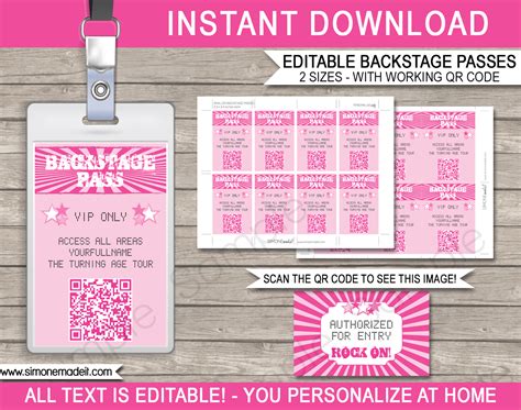 Free Printable Vip Backstage Pass Template Perfectgase
