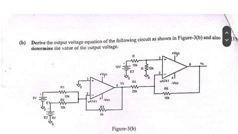 Solved B ﻿derive The Output Voltage Equation Of The