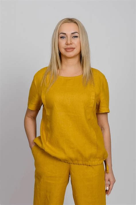 Блуза оптом из льна Новый лен