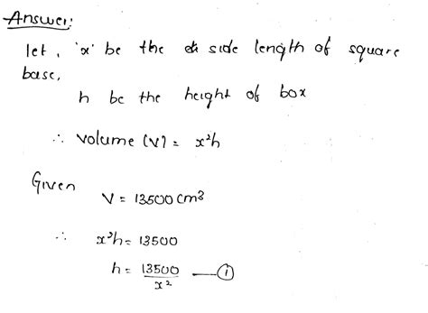 Answered 4 You Need Make An Open Rectangular Box Ie No Top With