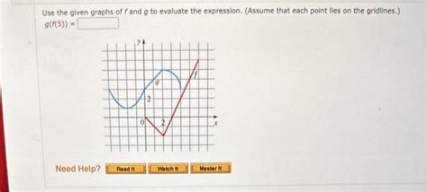 solved use the given graphs of f and g to evaluate the