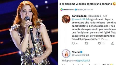 La Cantante Noemi Scambiata Per Bocchi Del Caso Totti Io Al Massimo