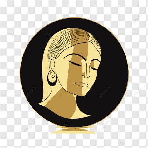 금 귀걸이 아이콘을 가진 황금 여자 벡터 흰색 배경에 황금색 아름다움의 단순한 검은색 아이콘 그림자 없음 작은 프레임 중앙 Png 일러스트 및 벡터 에 대한 무료