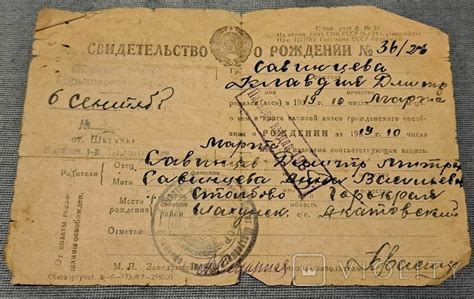 Свидетельство о рождении СССР «violity