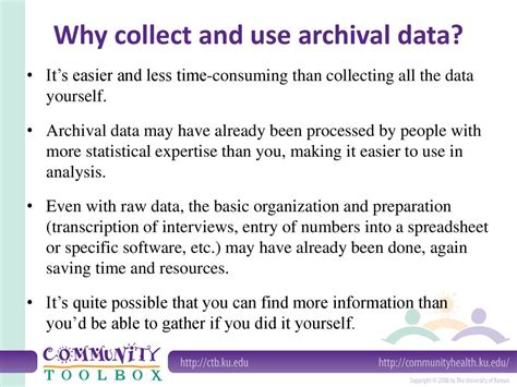Collecting And Using Archival Data Ppt Download