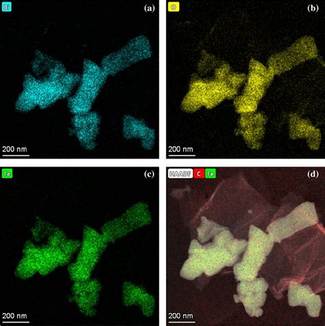EDX Element Maps Of The Corresponding Area Of A Bi B O C Fe And D C Download Scientific