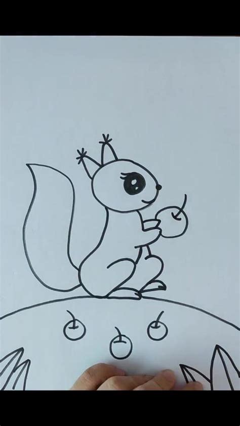 小松鼠简笔画 小松鼠简笔画可爱又简单 画趣文库（我爱生活）