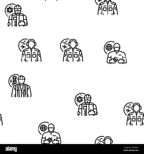 Engineer Technology Work Man Vector Seamless Pattern Stock Vector Image And Art Alamy