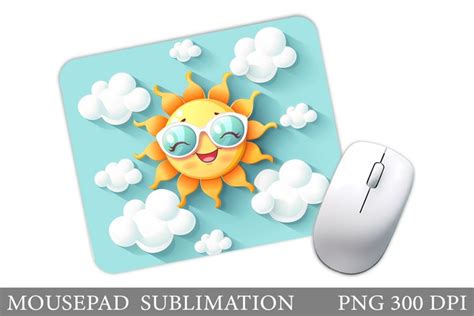 Positive Sun Mouse Pad Design Cute Sun Mouse Pad 3952543