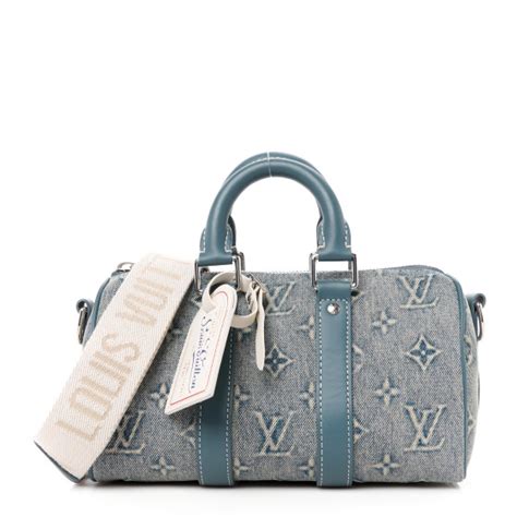 Louis Vuitton Monogram Washed Denim Keepall Bandouliere 25 1480145