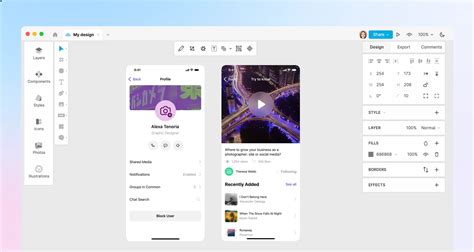 create social media app ui for free