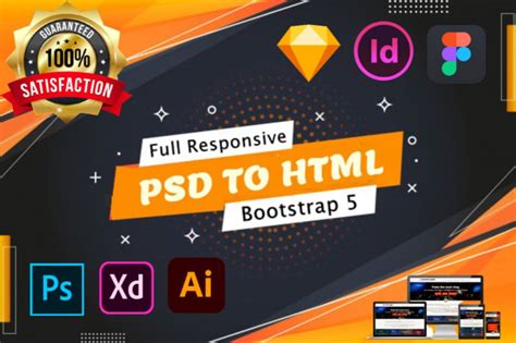 Do Responsive Sketch Xd Psd Figma To Html Css Bootstrap Web Design In 1 Day