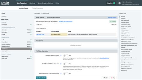 Web Admin Console Smile Cdr Documentation