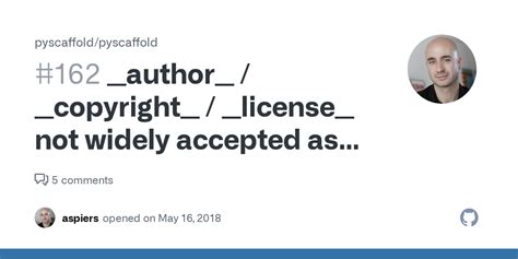 author copyright license not widely accepted as modern
