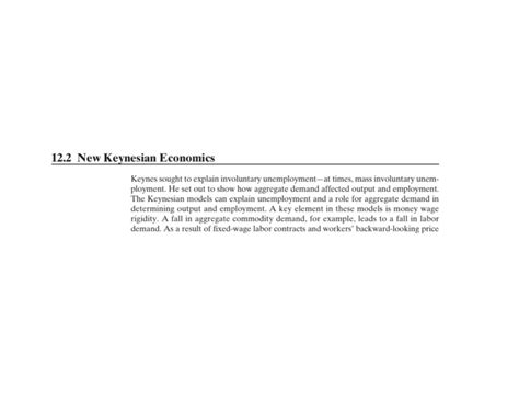 New Keynesian Economics Macro Economics Studocu