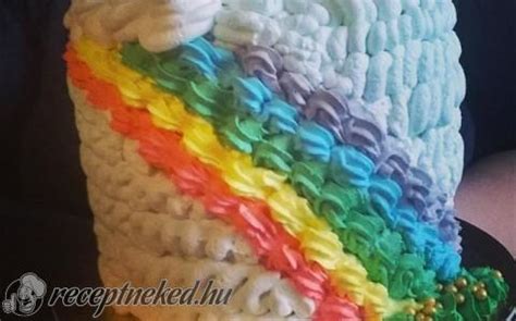 Szivárvány torta recept Hegedűs Anikó konyhájából Receptneked hu