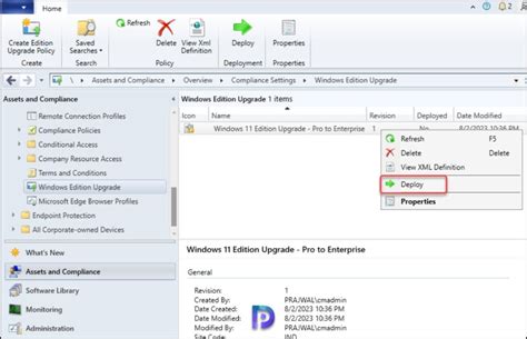 windows 11 edition upgrade using sccm policy