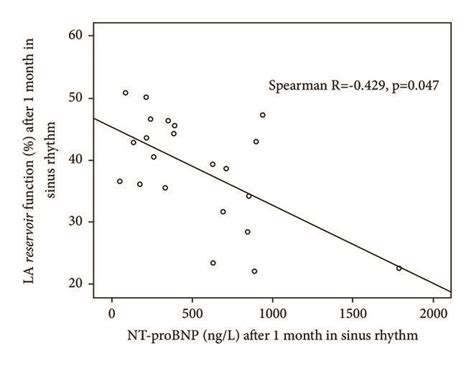 Correlation Between Nt Probnp Concentration And Left Atrium Reservoir
