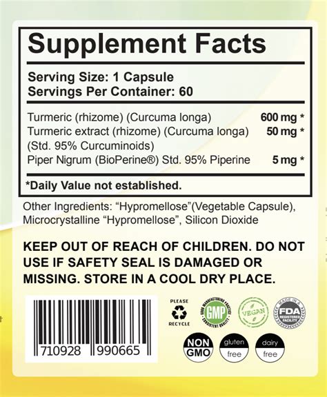 Seven Nutrition Premium Turmeric Curcumin Formula Buy 3 Bottles 75