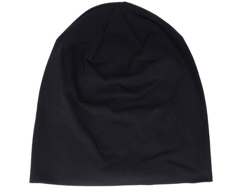 Hemsedal Cotton Slouch Black Beanie Beechfield