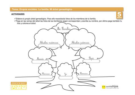 PDF Tema Grupos sociales La familia Mi árbol genealógico PDF