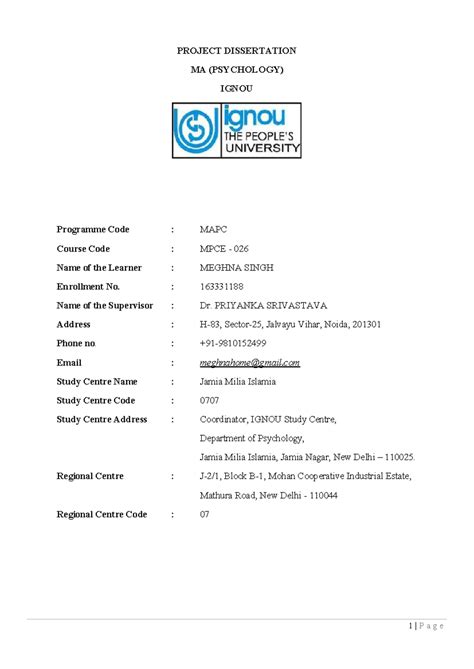 Mapc Assignments 2nd Year 2024 2025 M Psychology Second Year Courses