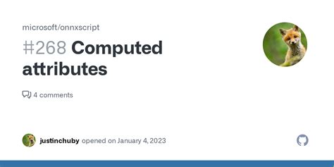 Computed Attributes · Issue 268 · Microsoft Onnxscript · Github