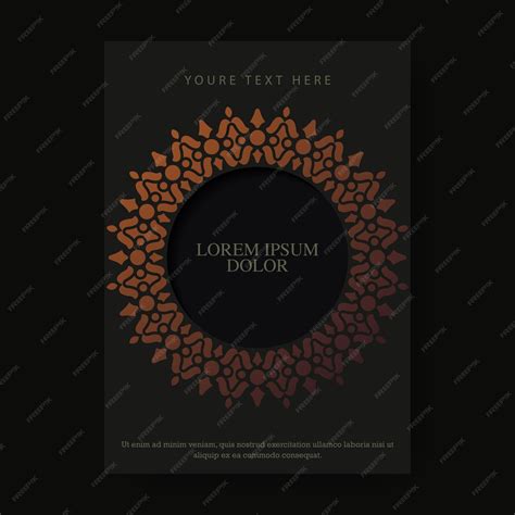 Premium Vector Luxury Gold Border Pattern Cover Template