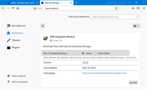 Tip Allow Extensions In Private Or Incognito Windows In Web Browsers Askvg