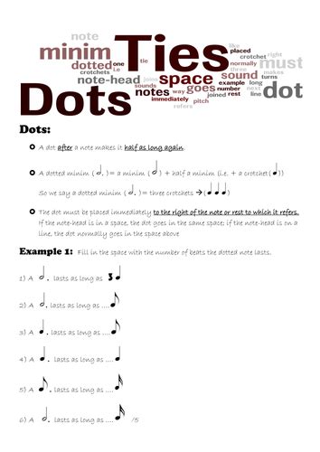 Dotted Notes Are Simple Teaching Resources