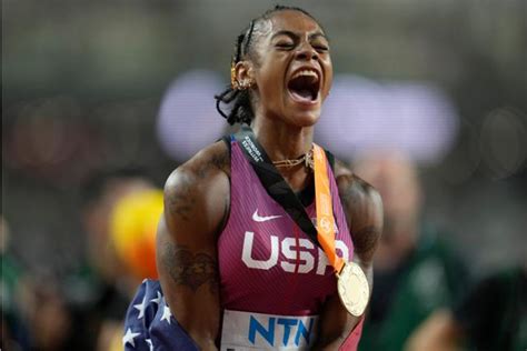 마리화나 논란 리처드슨 마침내 세계선수권 100m 금메달 석권 한국일보