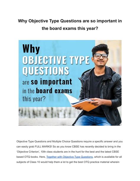Ppt Why Objective Type Questions Are So Important In The Board Exams