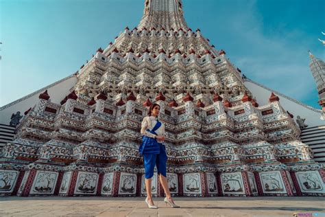 4 สไตล์ชุดสีน้ำเงิน ไปไหว้พระวัดอรุณ