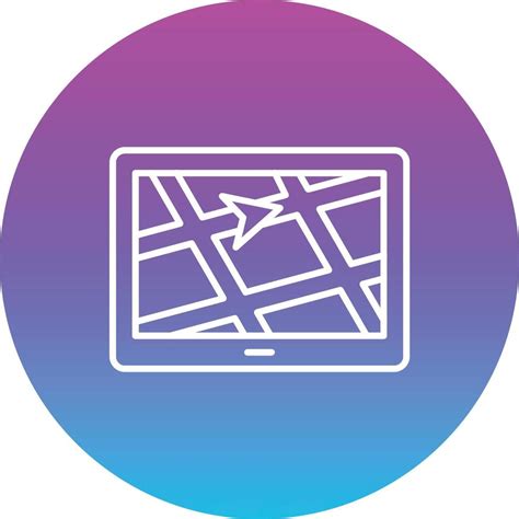 Gps Gradient Circle Line Inverted Icon 12633327 Vector Art At Vecteezy