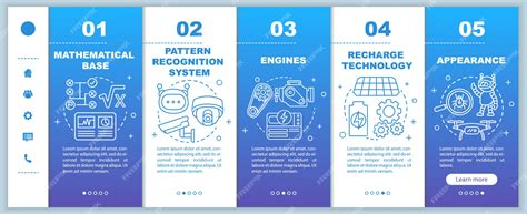 Premium Vector Technology In Robotics Onboarding Mobile Web Pages Template Automation