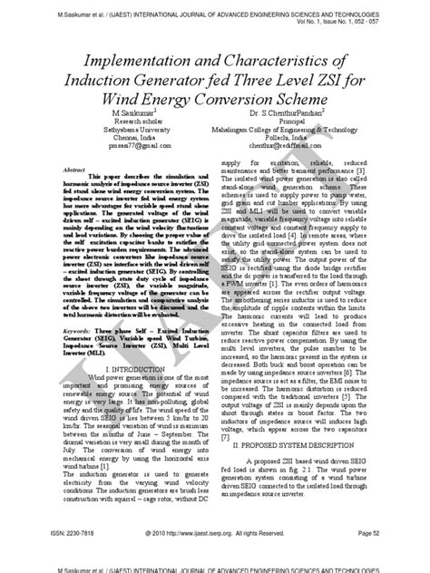 9 Ijaest Volume No 1 Issue No 1 Implementation And Characteristics Of Induction Generator Fed