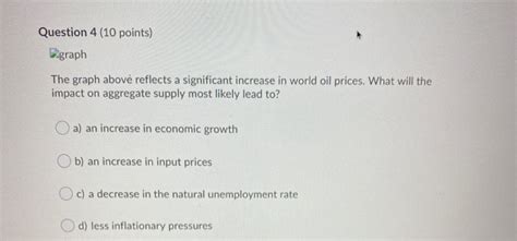 Question 4 10 Points Graph The Graph Above Reflects