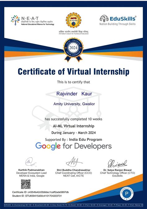 rajvinder kaur on linkedin ai machinelearning internship eduskills