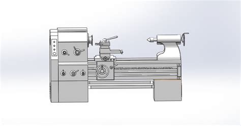 Model Drawing Of Manual Lathe 3d Models In Machines 3dexport