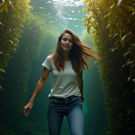 Woman In Kelp Forest Stable Diffusion Online
