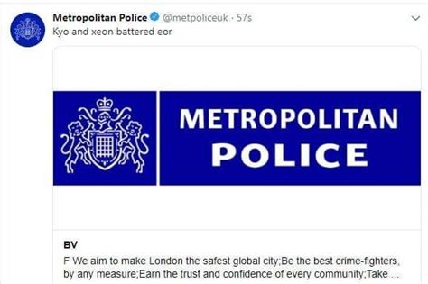 Metropolitan Police Twitter Account Hacked By Pranksters In Late